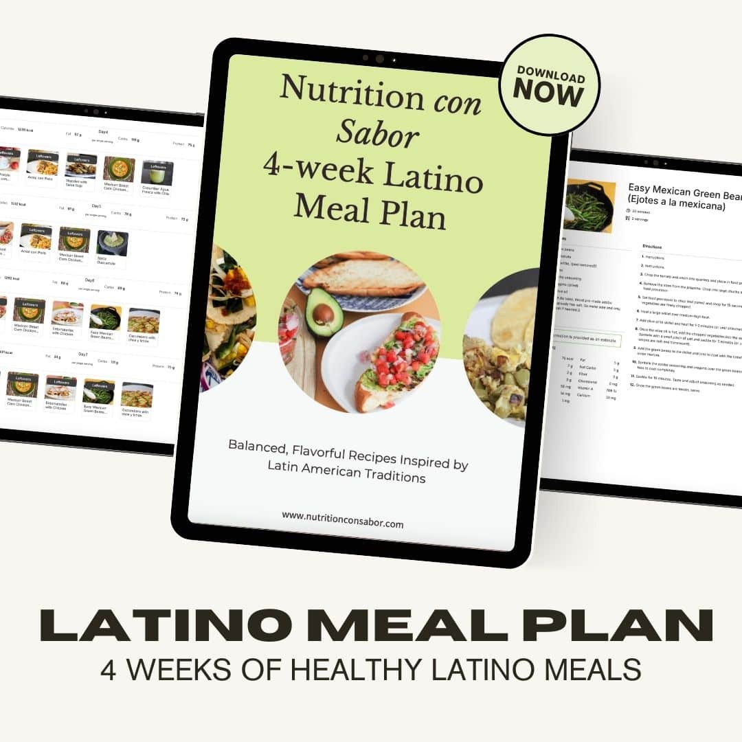 4-Week Latino Meal Plan - Offer - Nutrition con Sabor - Latina Dietitian